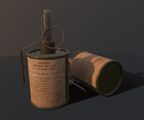 ArtStation - WW2 Soviet Grenades Pack | Game Assets