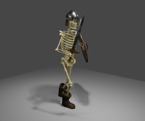 ArtStation - Skeleton Warrior Medieval - Animated 3D model | Game Assets