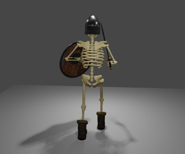 ArtStation - Skeleton Warrior Medieval - Animated 3D model | Game Assets