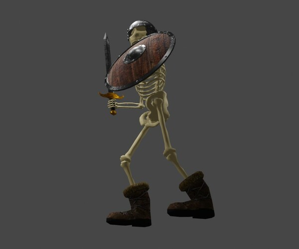 ArtStation - Skeleton Warrior Medieval - Animated 3D model | Game Assets