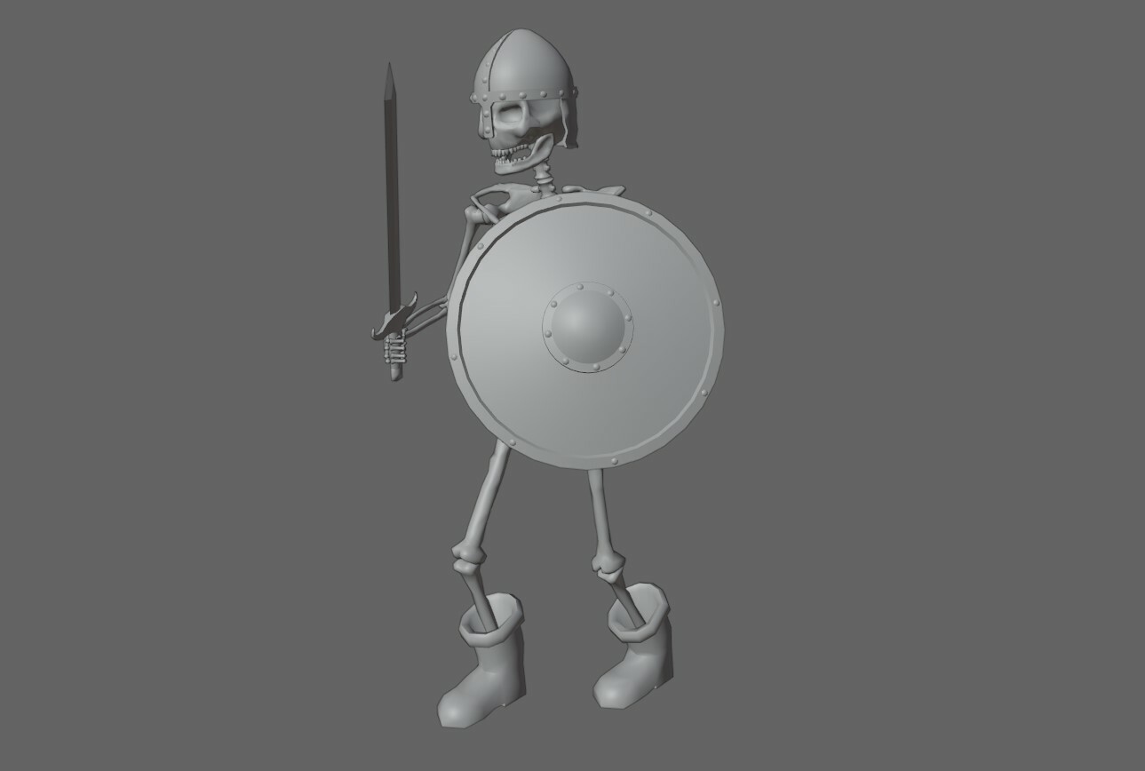 ArtStation - Skeleton Warrior Medieval - Animated 3D model | Game Assets
