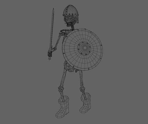 ArtStation - Skeleton Warrior Medieval - Animated 3D model | Game Assets