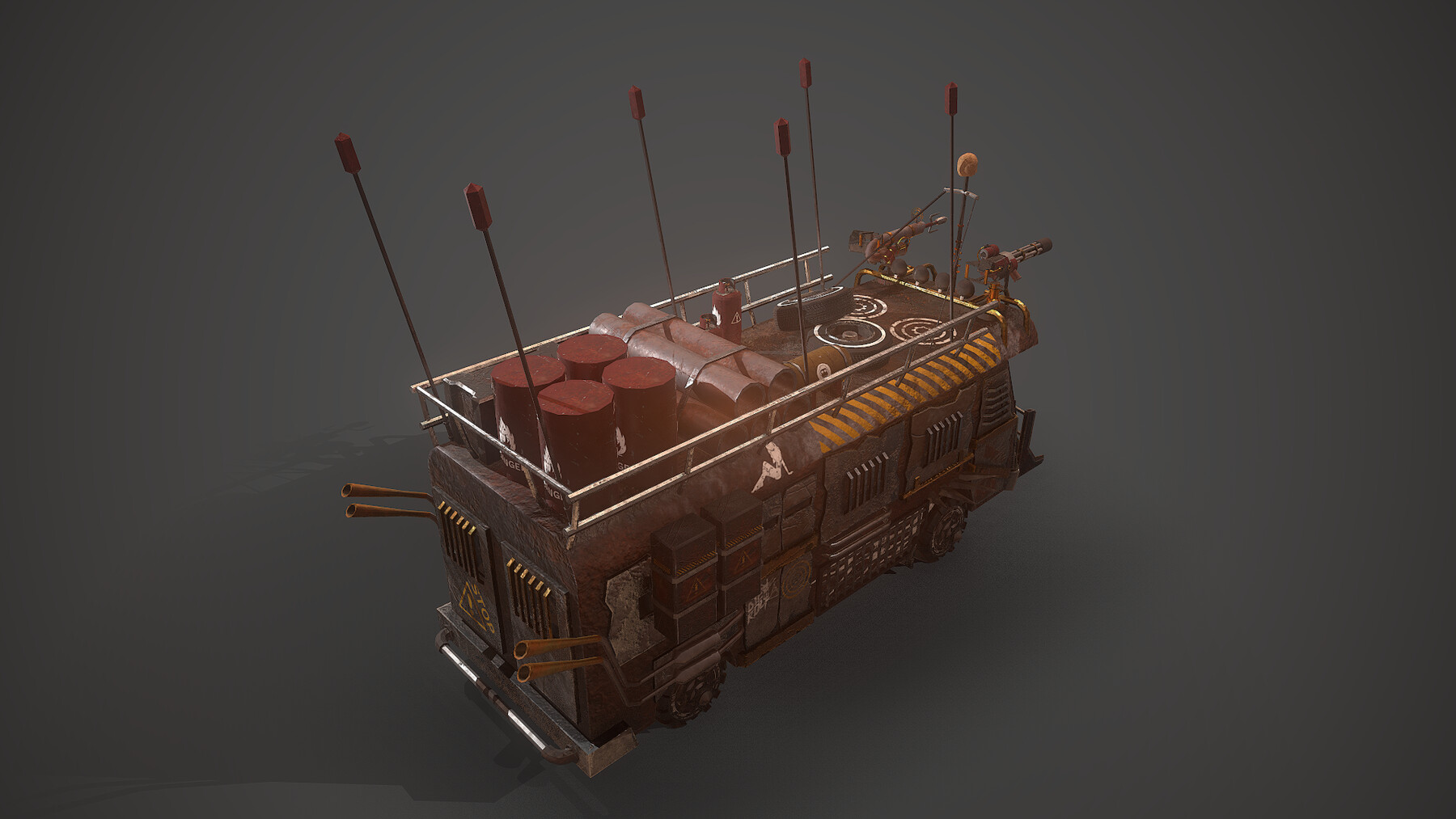 ArtStation - Apocalyptic Bus Vehicle | Game Assets