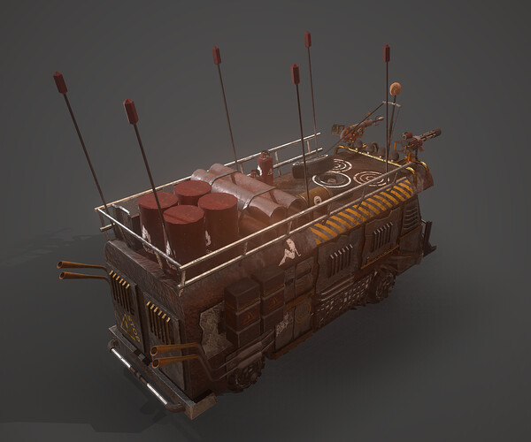 ArtStation - Apocalyptic Bus Vehicle | Game Assets