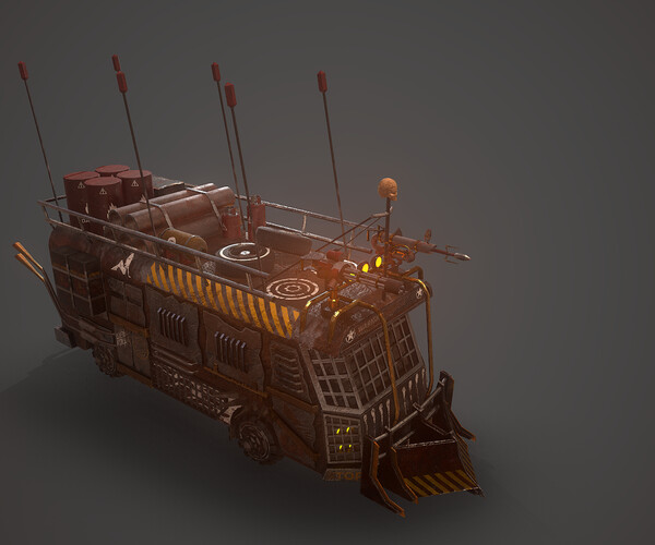 ArtStation - Apocalyptic Bus Vehicle | Game Assets