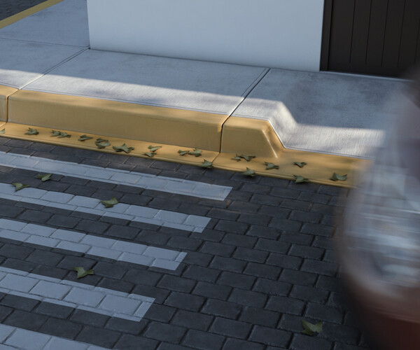 ArtStation - Sidewalk set PBR 3D model | Resources