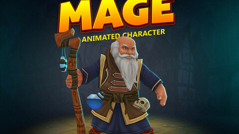 ArtStation - Mage animated character | Game Assets