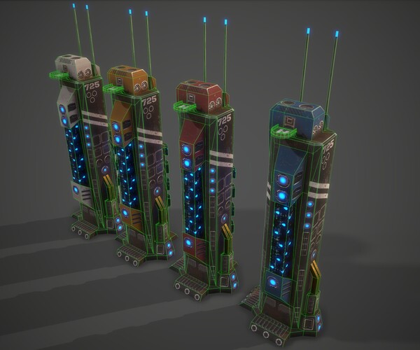 ArtStation - Futuristic Building 05 | Game Assets