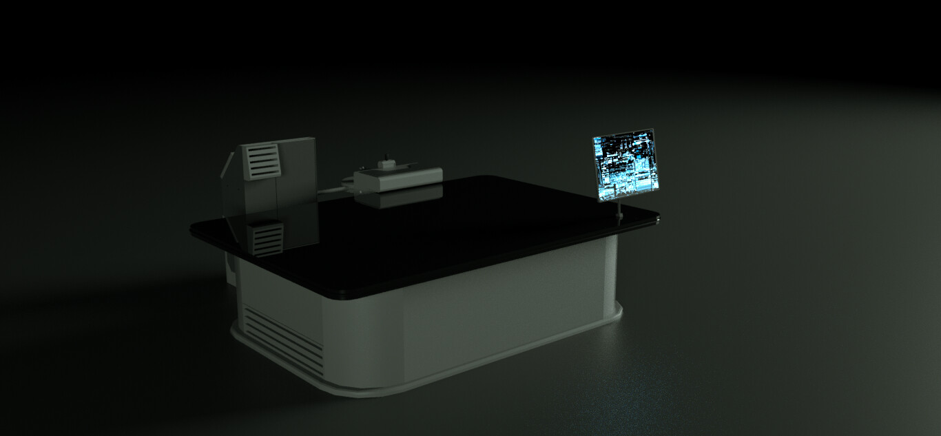 ArtStation - Sci fi table hard surface Low poly Low-poly 3D model | Game Assets