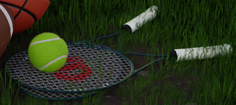 ArtStation - Tennis Racket Low-poly 3D model | Resources