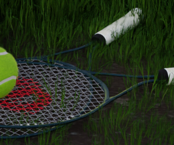 ArtStation - Tennis Racket Low-poly 3D model | Resources