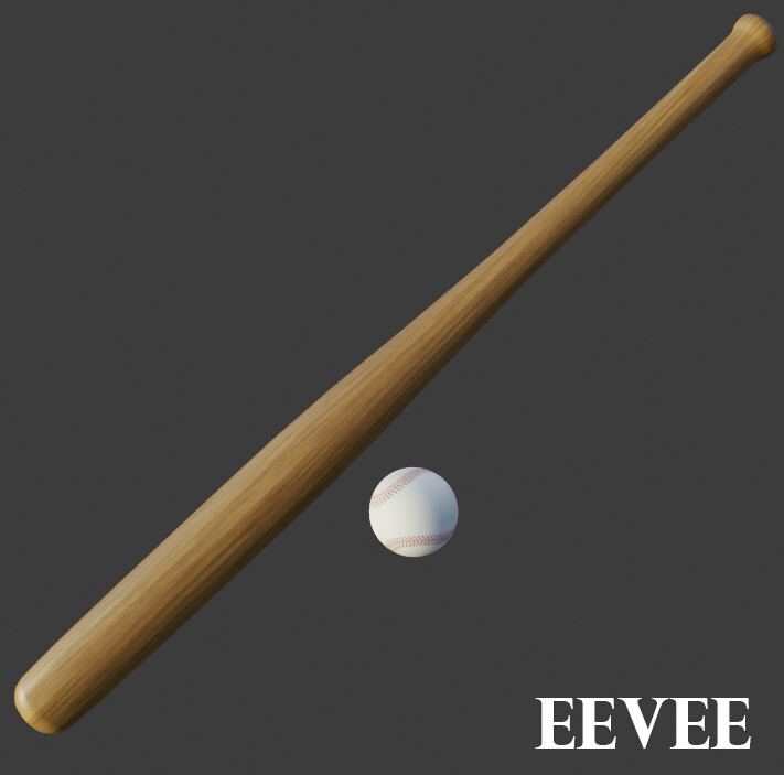 ArtStation - Baseball bat and ball Low-poly 3D model | Resources