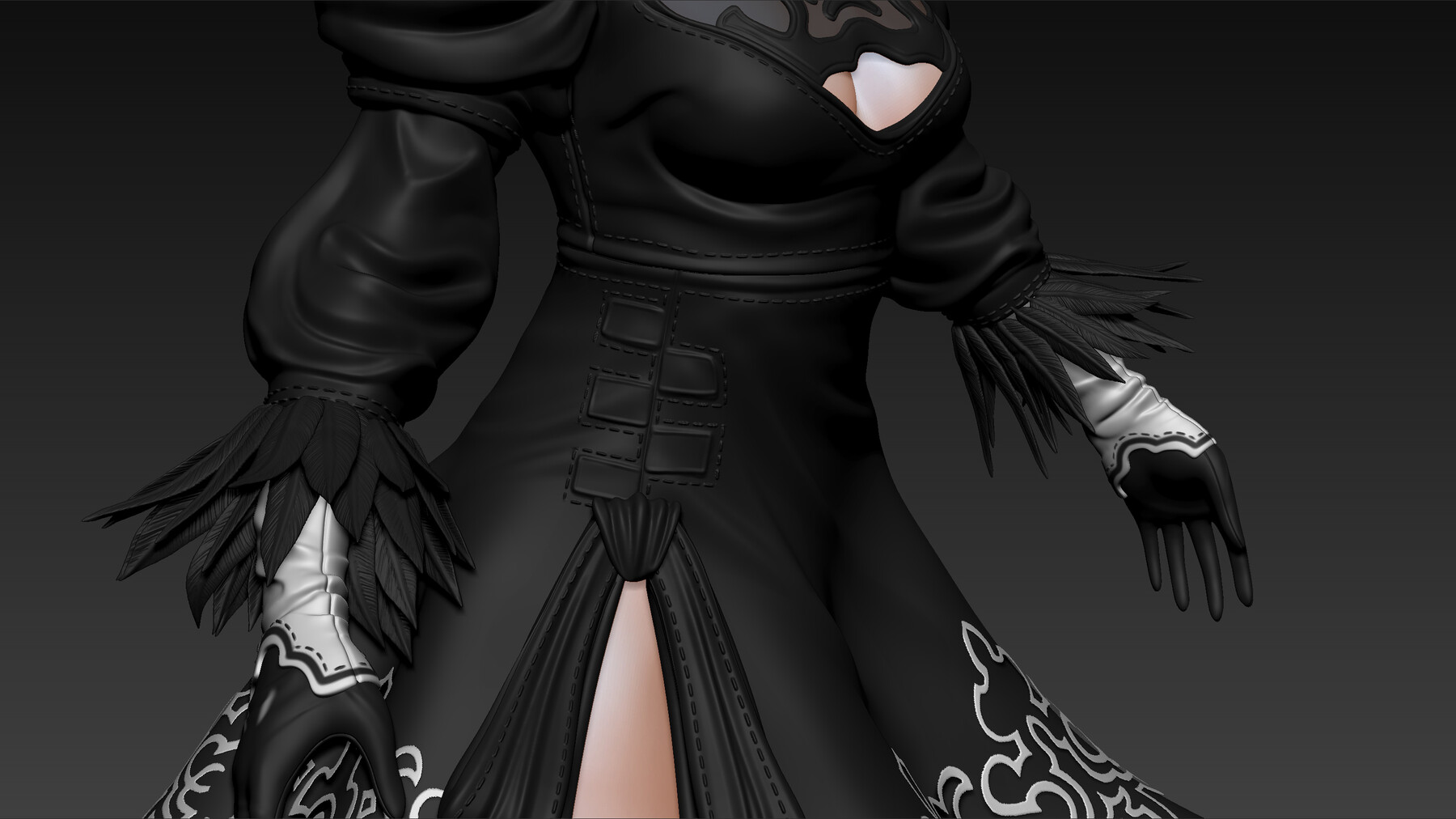 ArtStation - 2B Fan Art - Basemesh | Resources