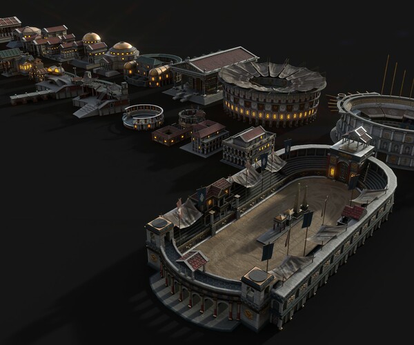 ArtStation - Mega Roma Greek Ancient City Pack | Game Assets