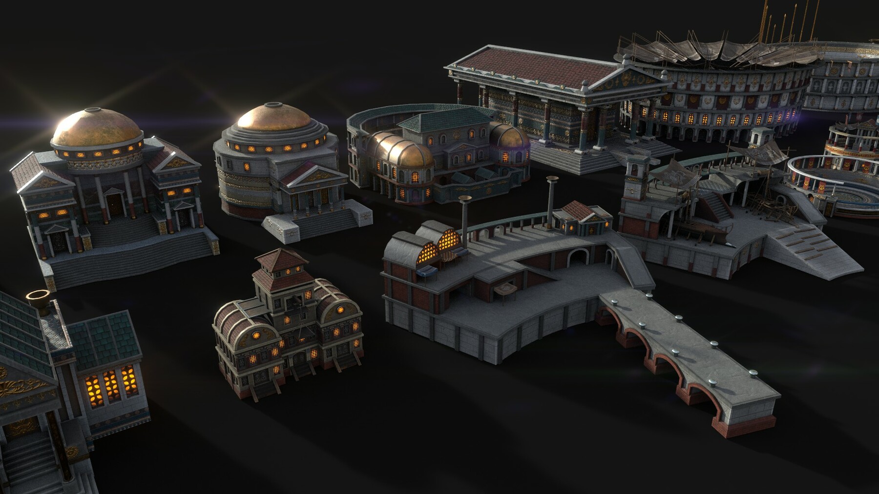 ArtStation - Mega Roma Greek Ancient City Pack | Game Assets