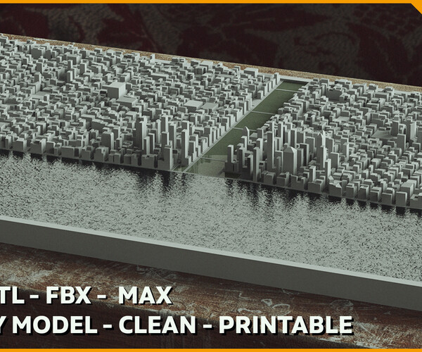 ArtStation - 3D Printable City Block Model - STL | Resources