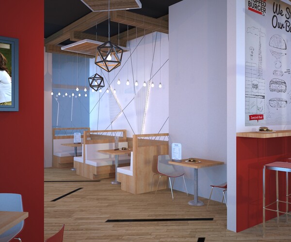 ArtStation - 3D Restaurant Cafe Interior Full model | Resources