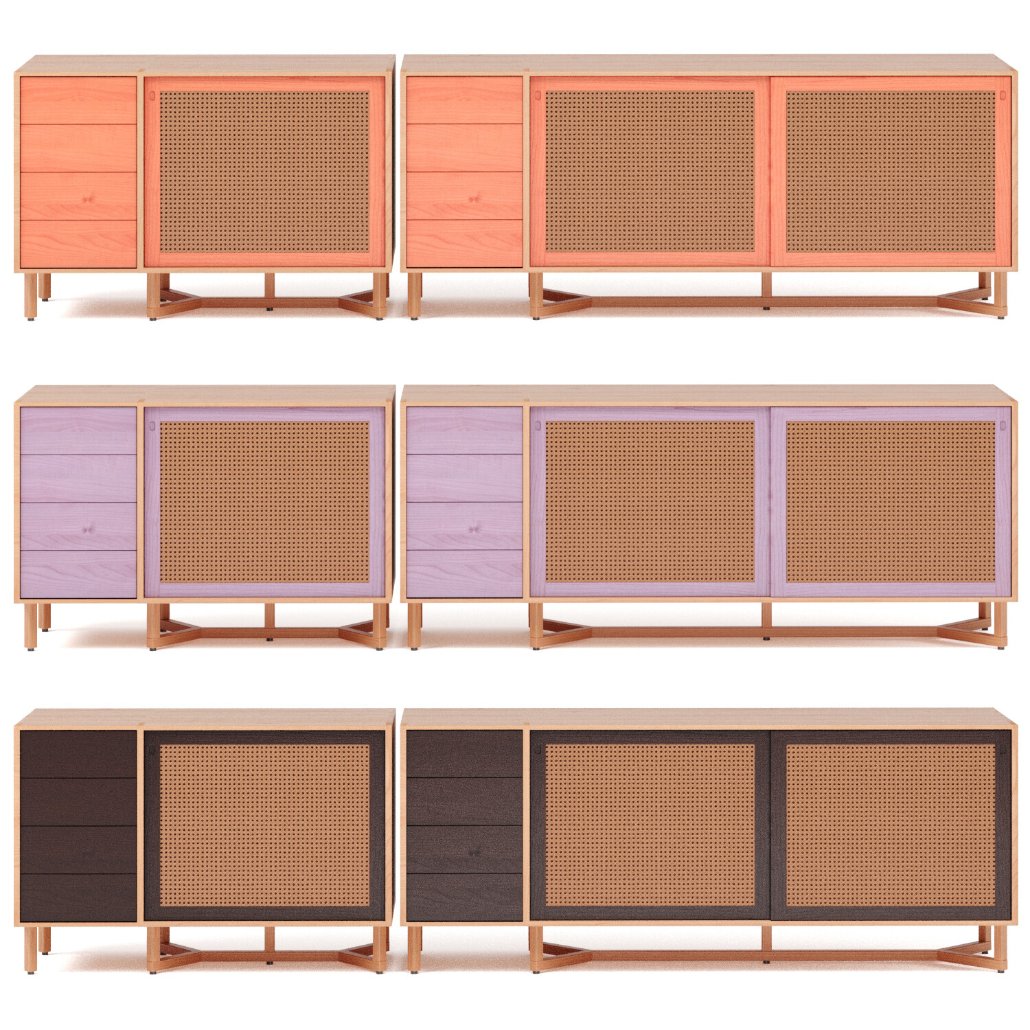 ArtStation - Sidebar No3- sideboard with drawers By adjustable color ...