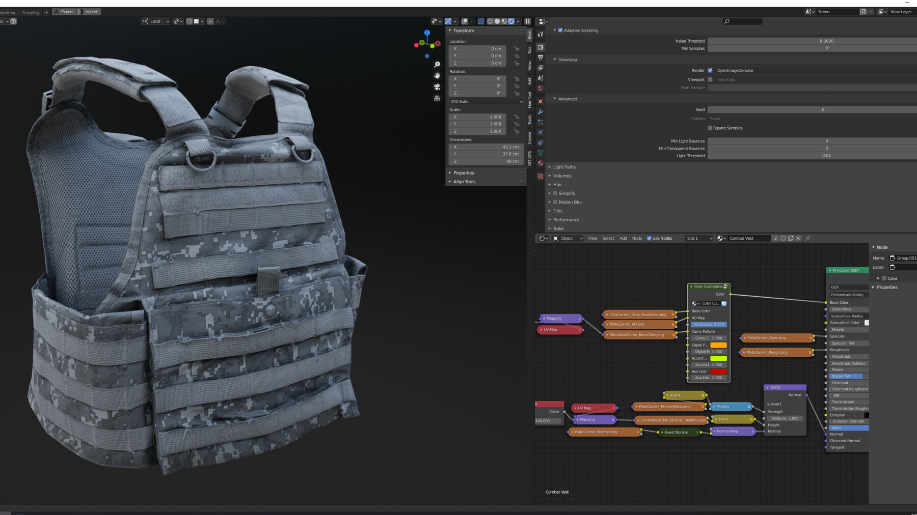 ArtStation - Customizable Combat Vest | Game Assets