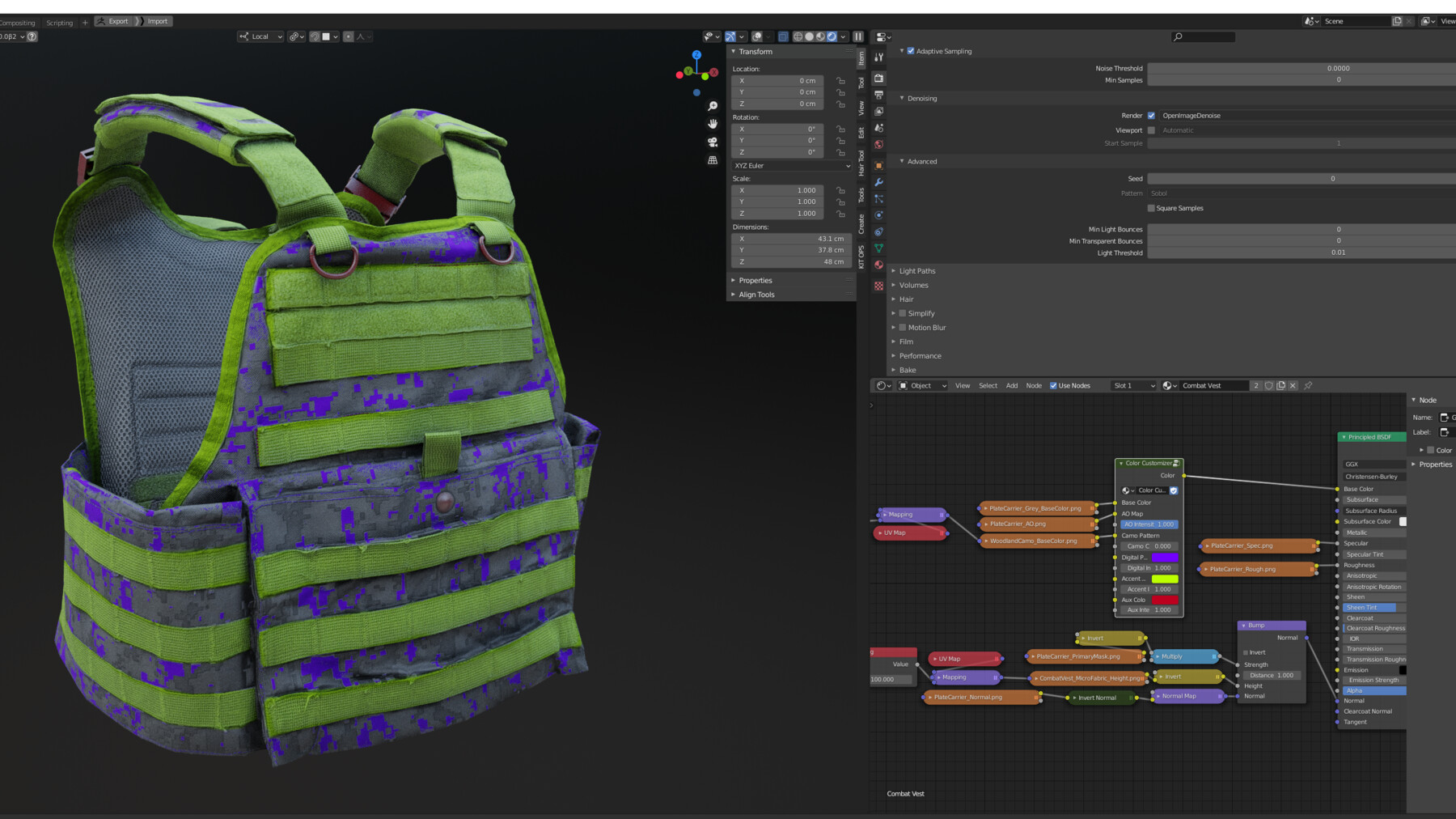 ArtStation - Customizable Combat Vest | Game Assets