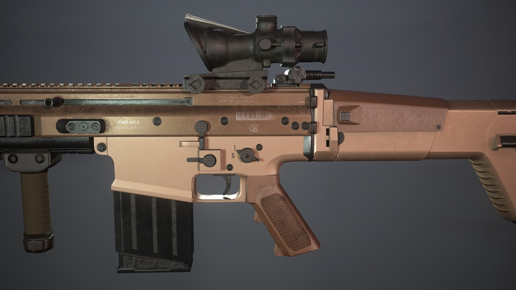 ArtStation - Scar FN Low-poly 3D model | Game Assets