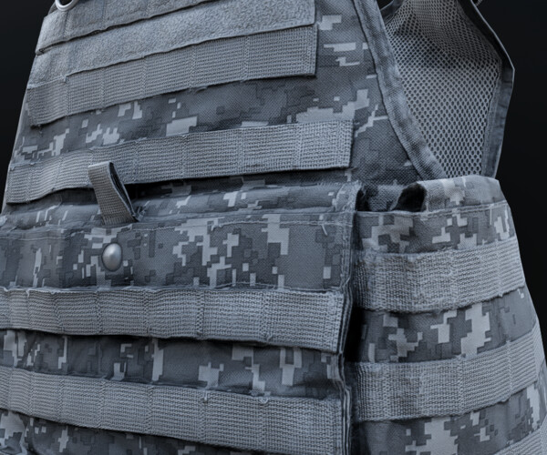 ArtStation - Customizable Combat Vest | Game Assets