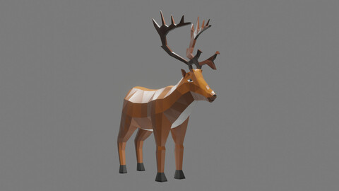 ArtStation - Low Poly Reindeer | Resources