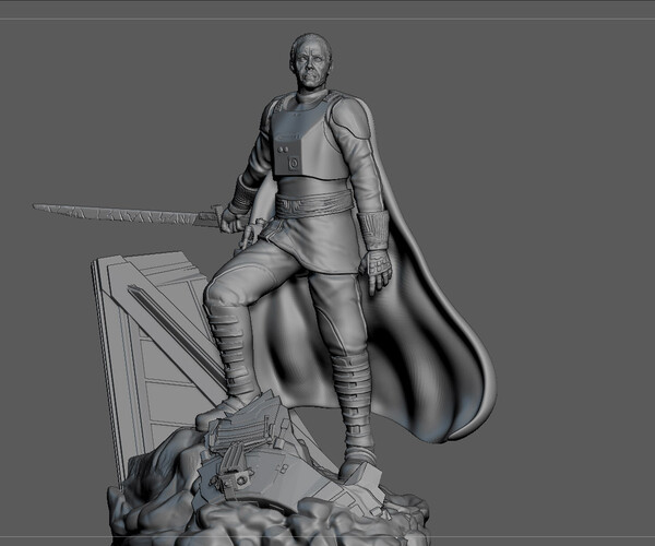 ArtStation - MOFF GIDEON 3D PRINT STATUE MANDALORIAN STARWARS DISNEY ...