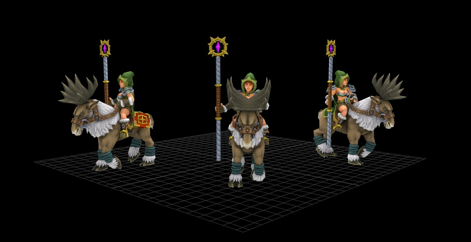 ArtStation - Elf rider female animated character | Game Assets