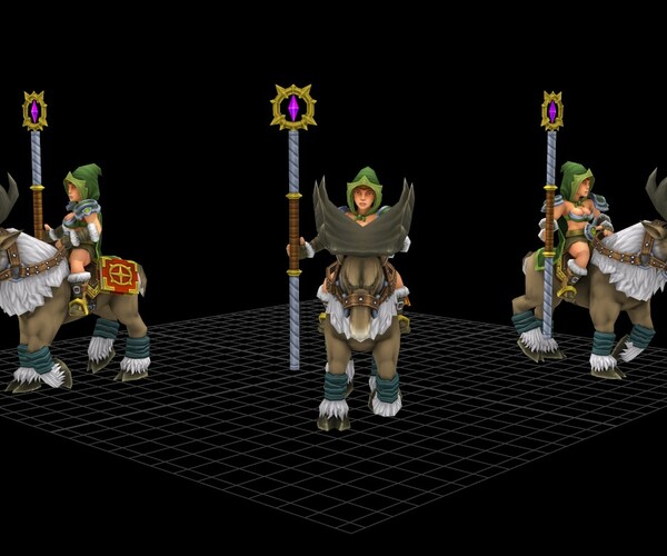 ArtStation - Elf rider female animated character | Game Assets