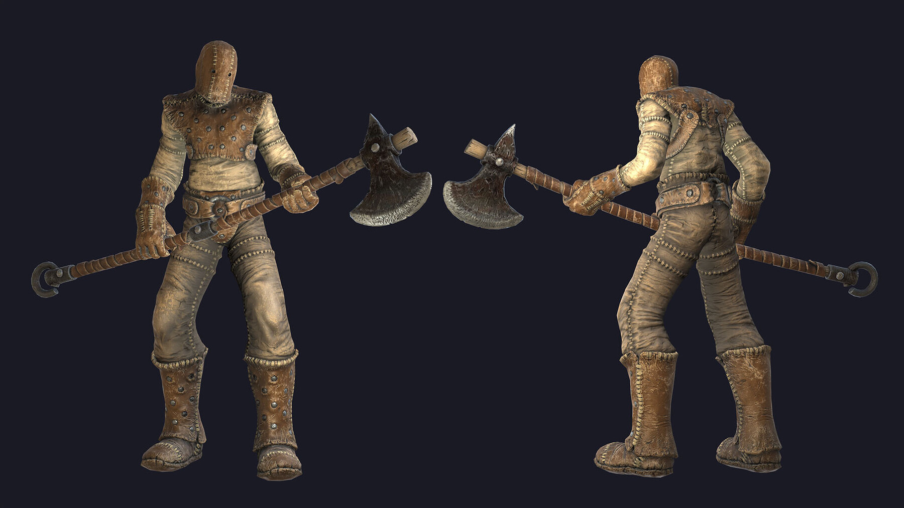 ArtStation - Character with Axe and Shield | Game Assets