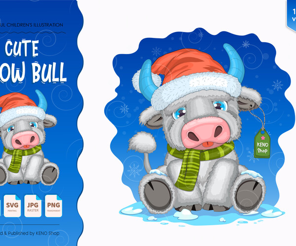 ArtStation - Fluffy cartoon bull | Artworks