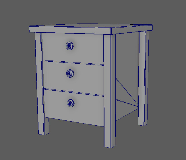 ArtStation - Drawer bedside | Game Assets