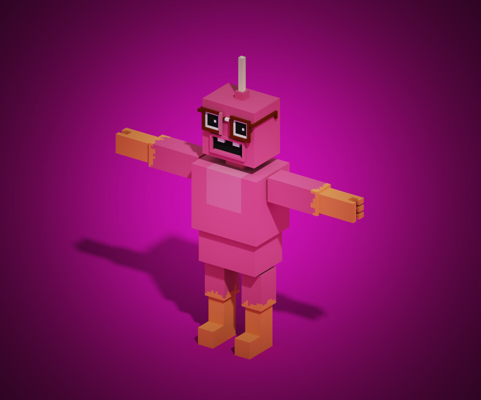 ArtStation - Gulf fish with human body minecraft style | Game Assets