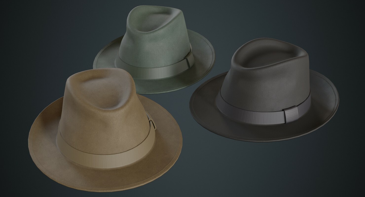 ArtStation - Fedora Hat 1A | Game Assets