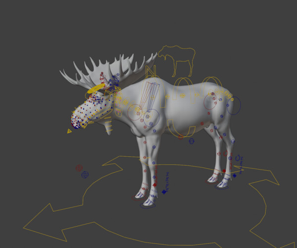 ArtStation - 3D Animal | Moose Male Animated | Resources