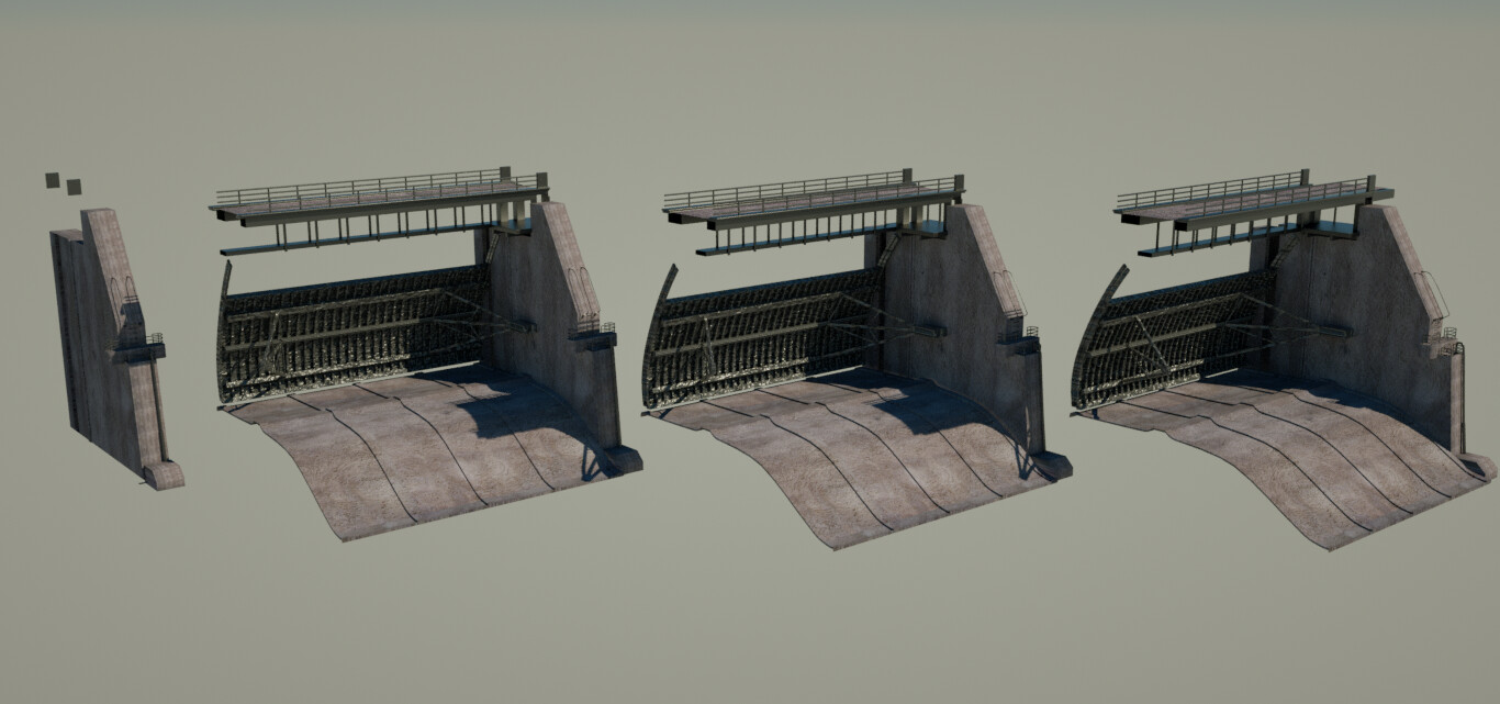 ArtStation - bridge dam 3D model 3D model | Game Assets
