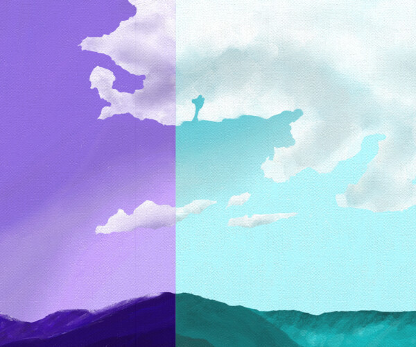 ArtStation - Split Sky Painting | Artworks