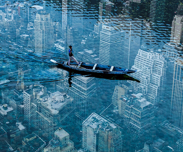 ArtStation - Boat City 1080p HD Desktop wallpaper (16:9) | Artworks