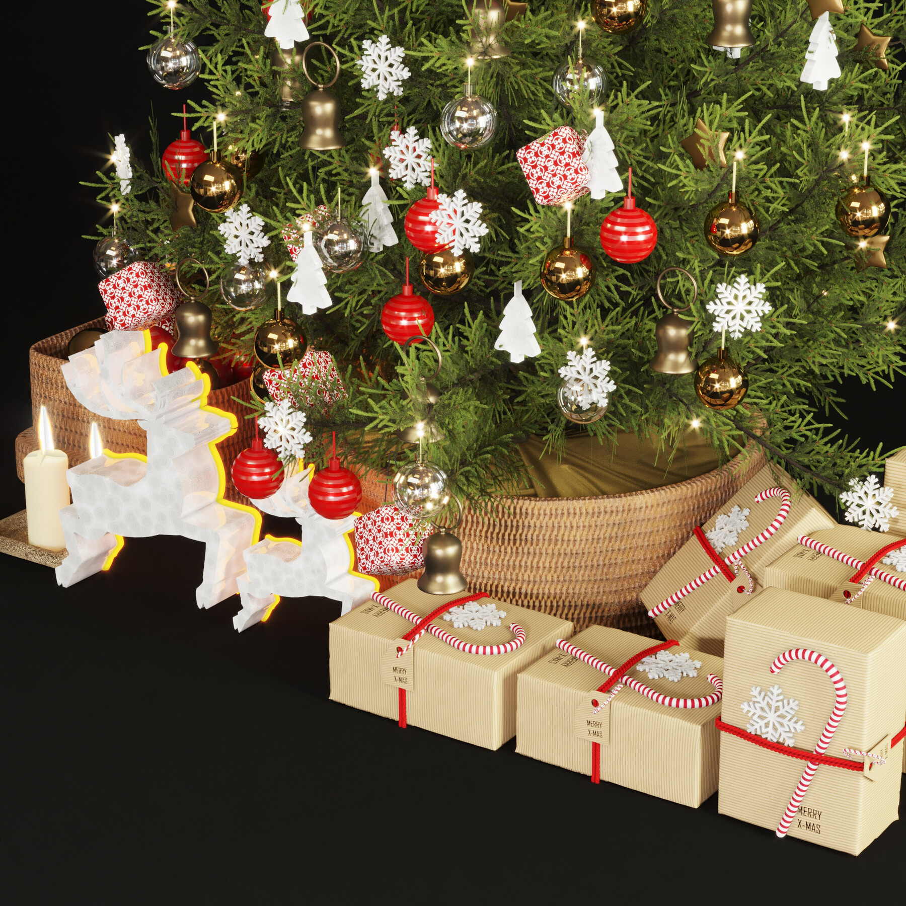 ArtStation - christmas tree decor set | Resources