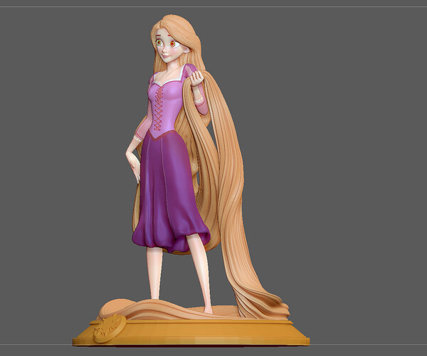 ArtStation - RAPUNZEL PRINCESS STATUE DISNEY ANIME PRETTY GIRL 3D print ...