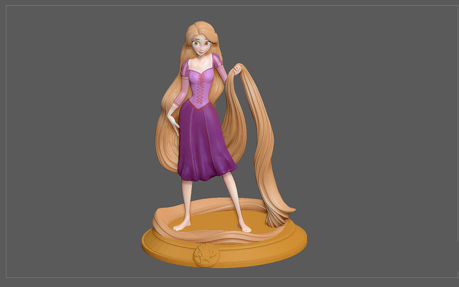 ArtStation - RAPUNZEL PRINCESS STATUE DISNEY ANIME PRETTY GIRL 3D print ...