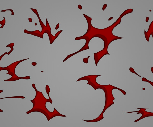 ArtStation - 10 Blood splash sprite effects | Game Assets