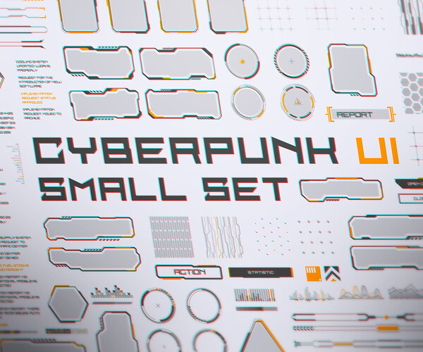 ArtStation - Cyberpunk UI Small Set | Game Assets