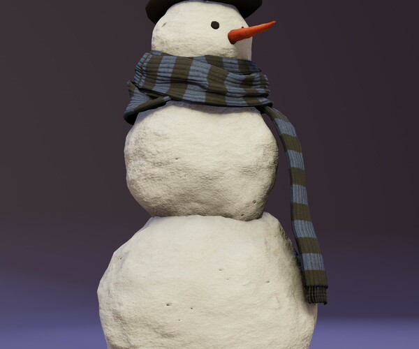 ArtStation - Snowman Realistic 3D Model | Game Assets