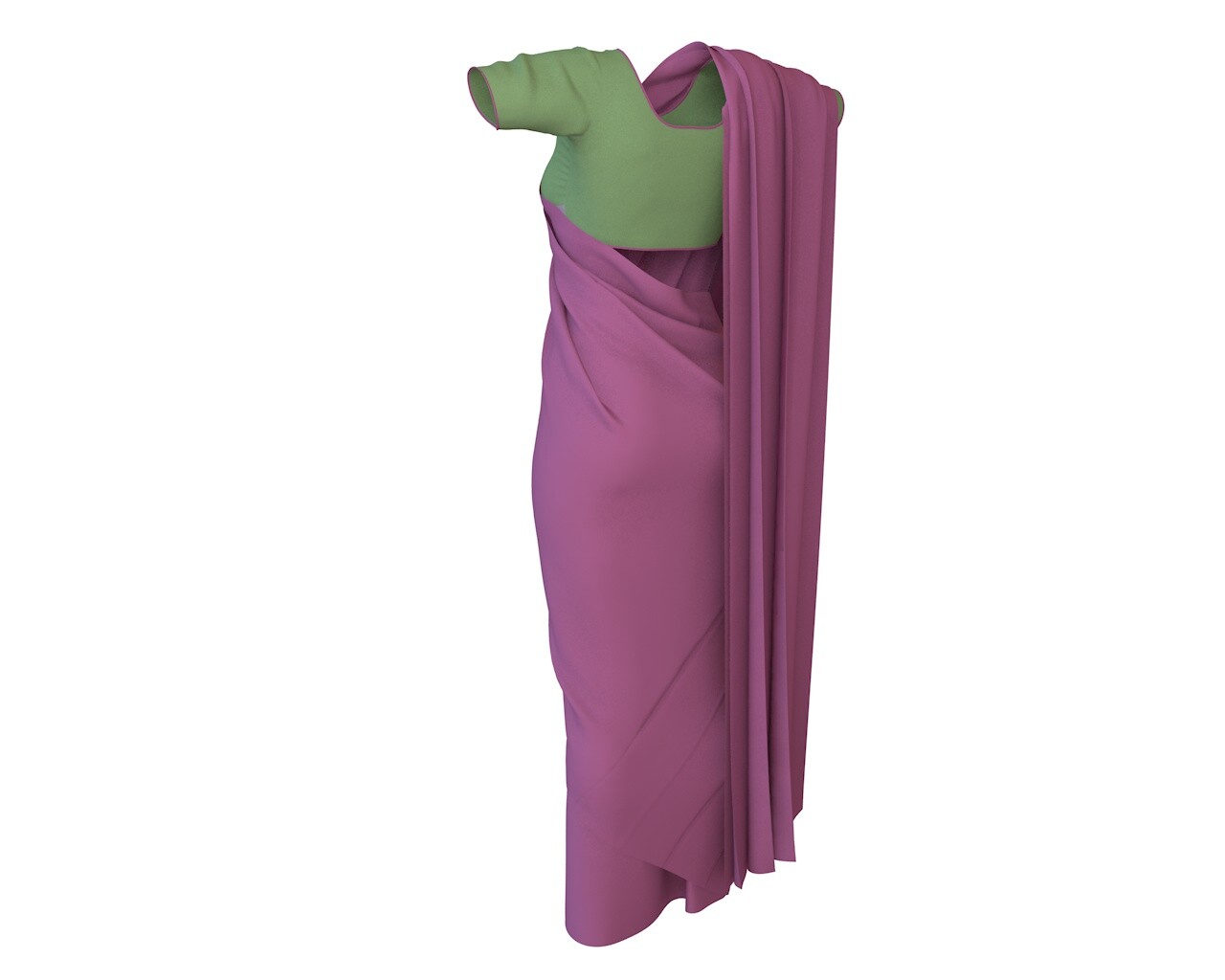 ArtStation - 3d Model of Traditional Indian Saree | Game Assets