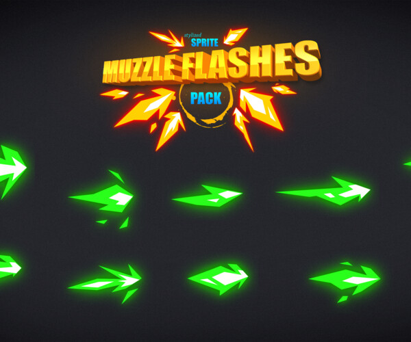 ArtStation - Sprite muzzle flashes | Game Assets