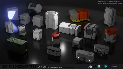 ArtStation - Sci-Fi Boxes Kit | Resources