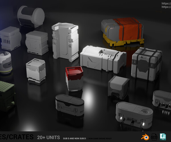 ArtStation - Sci-Fi Boxes Kit | Resources