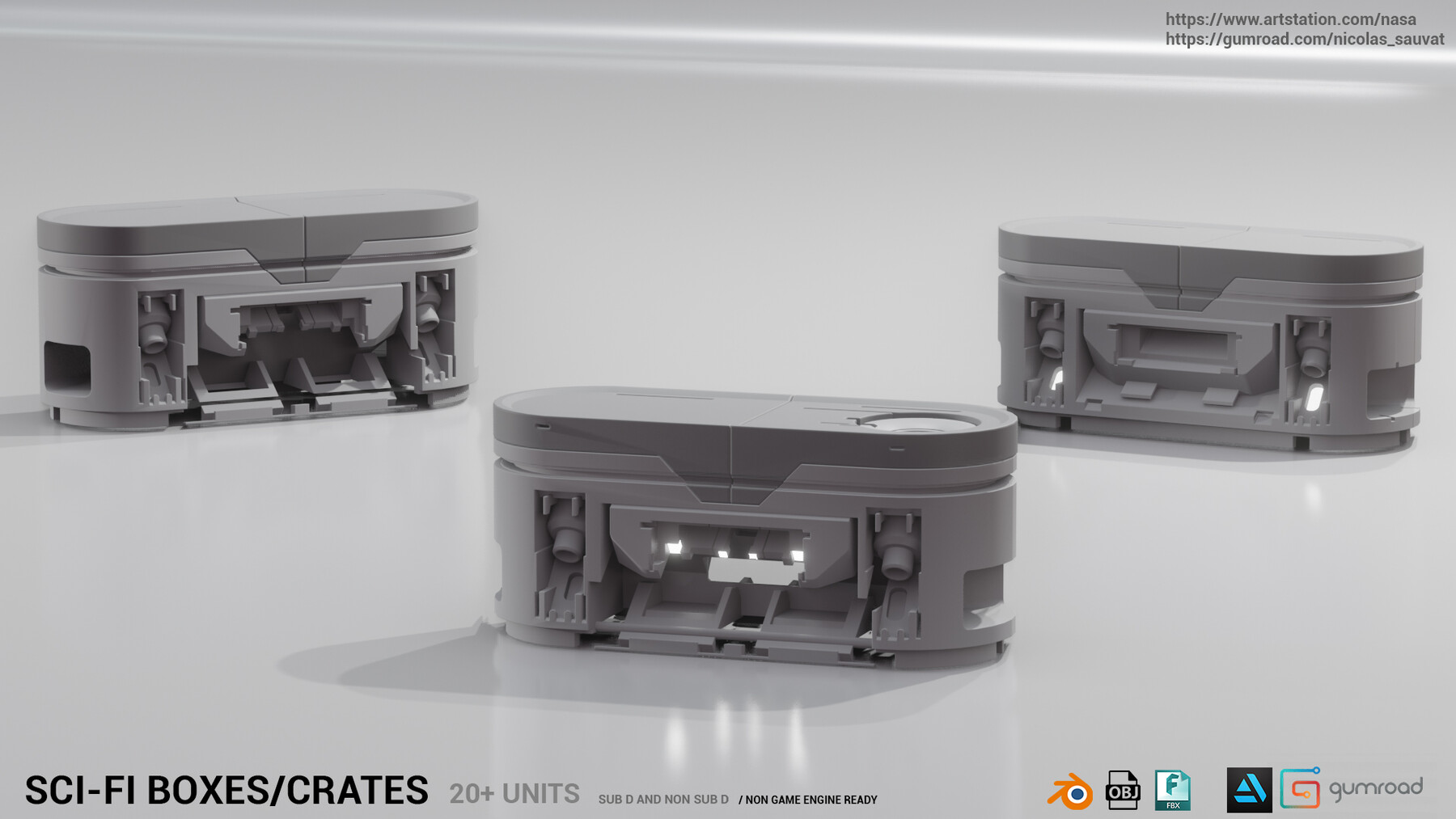 ArtStation - Sci-Fi Boxes Kit | Resources